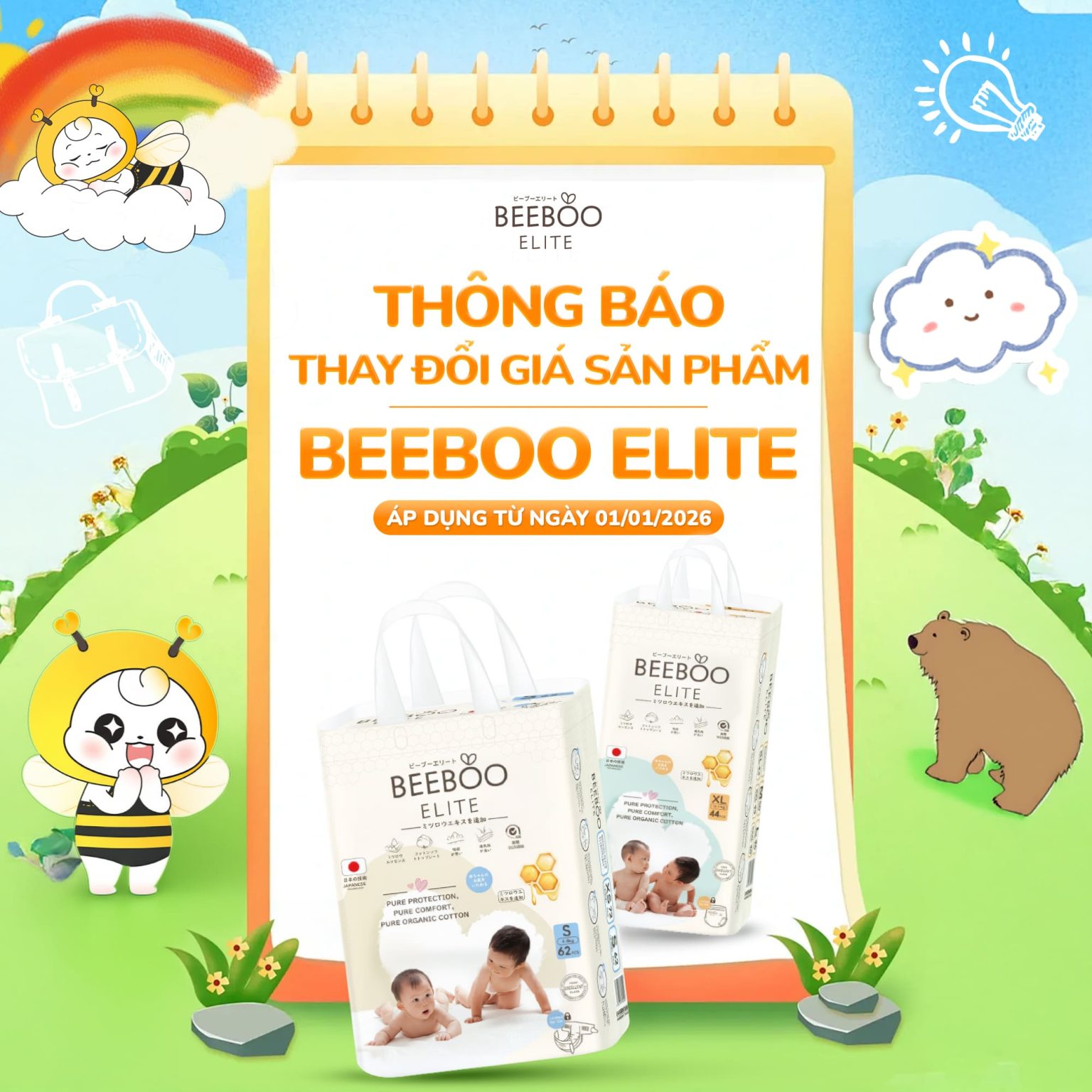TÃ BỈM NHẬT BẢN BEEBOO – ĐỒNG HÀNH CÙNG BÉ YÊU